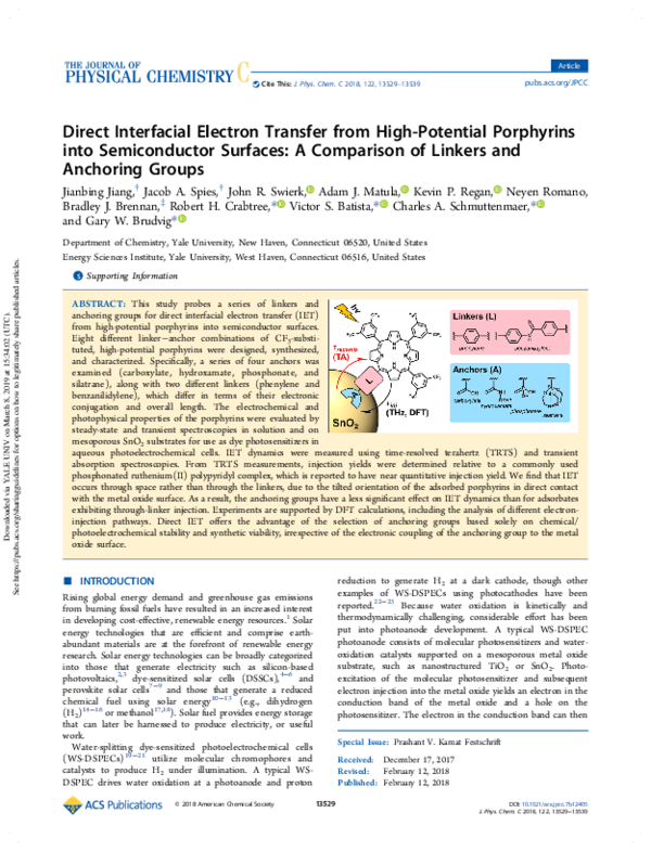 (PDF) Direct Interfacial Electron Transfer from High-Potential ...