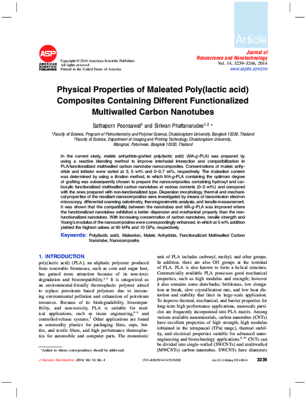 (PDF) Physical Properties of Maleated Poly(lactic acid) Composites ...