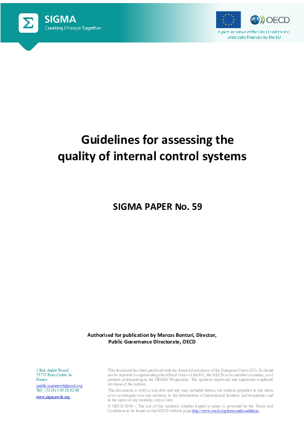 (PDF) Guidelines for assessing the quality of internal control systems
