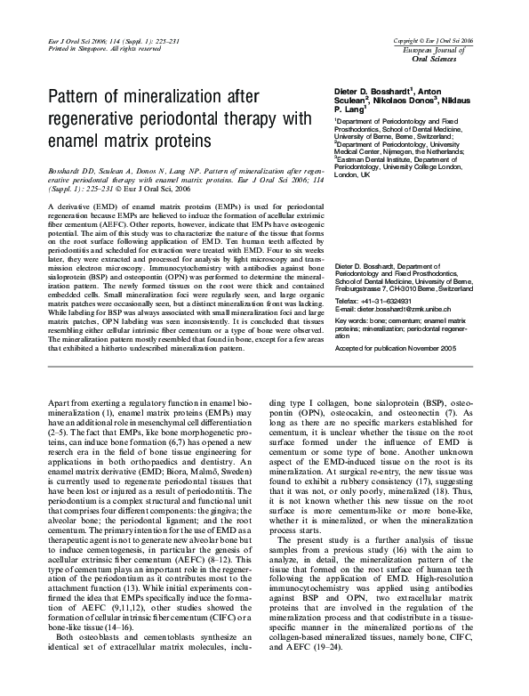 (PDF) Mineralization Patterns in EMD Therapy