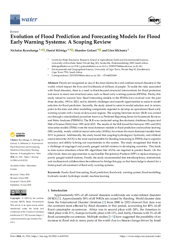 (PDF) Evolution of Flood Prediction and Forecasting Models for Flood ...