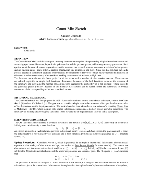 (PDF) Count-Min Sketch