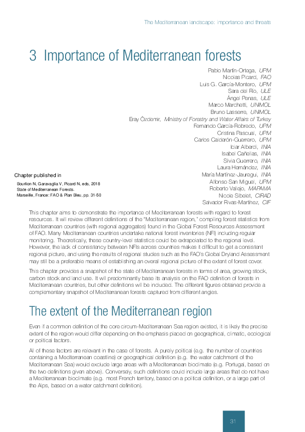 (PDF) Importance of Mediterranean forests