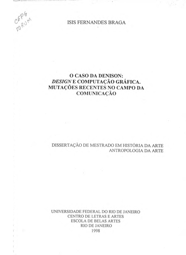 (PDF) O caso da denison: design e computação gráfica; mutações recentes ...
