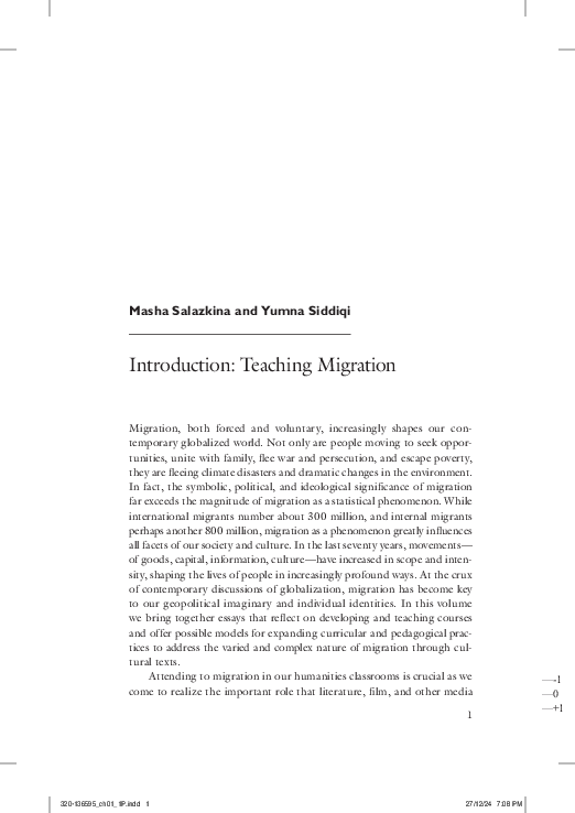 (PDF) Introduction: Teaching Migration