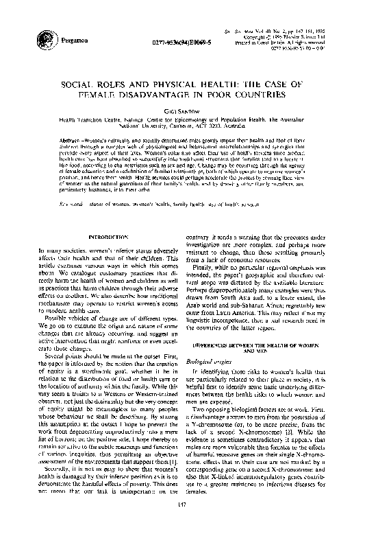 (PDF) Social roles and physical health: The case of female disadvantage ...