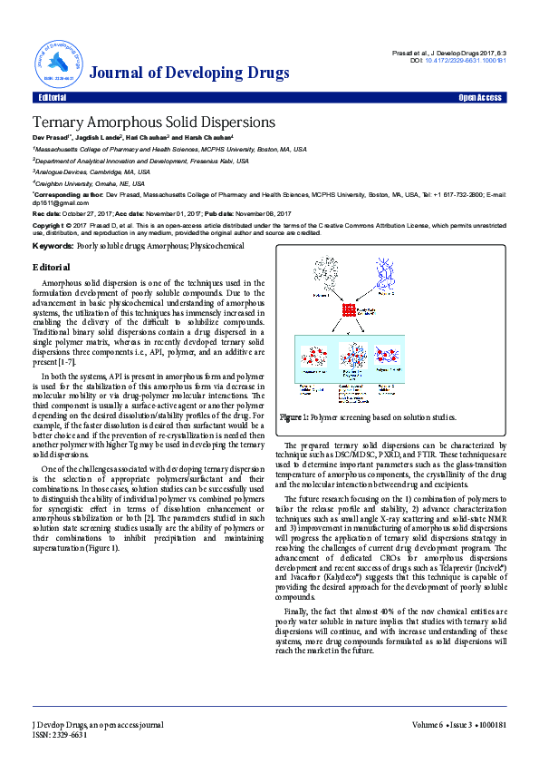 (PDF) Ternary Amorphous Solid Dispersions