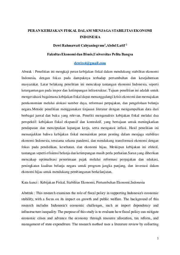 (PDF) Dewi Rahmawati Cahyaningrum,Abdul Latif S.E., M.M., Universitas ...