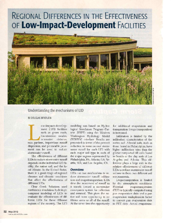 (PDF) Regional Differences in the Effectiveness of Low-Impact ...