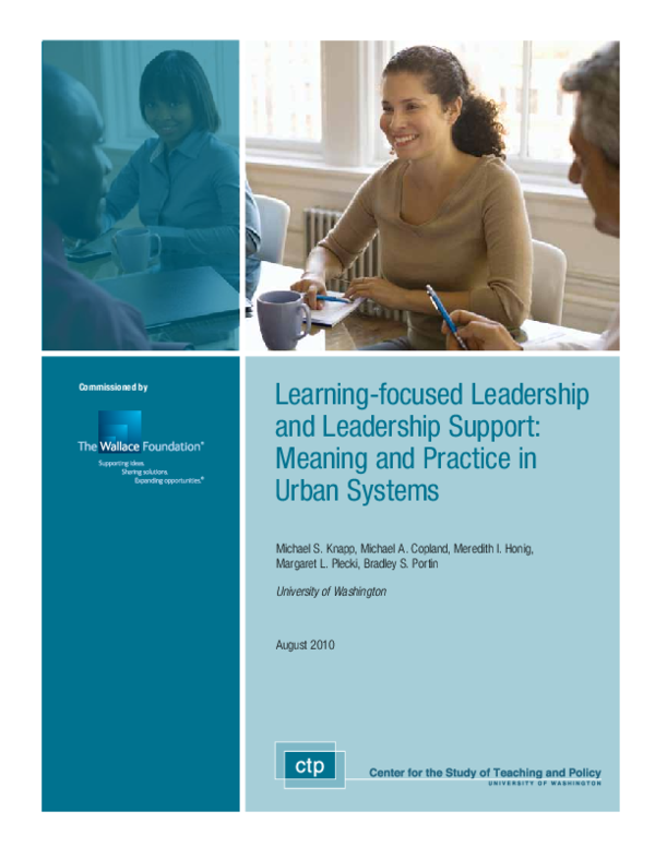 (PDF) Learning-Focused Leadership and Leadership Support