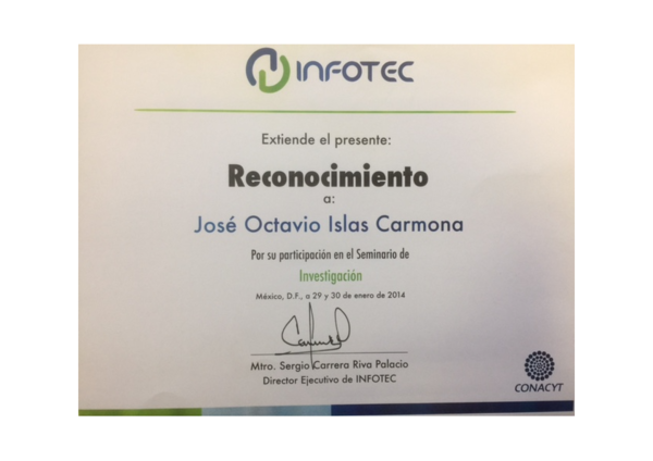 (PDF) INFOTEC, participación seminario, 2014