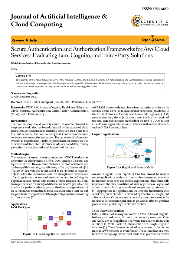 (PDF) Secure authentication and authorization frameworks for aws cloud services evaluating iam ...