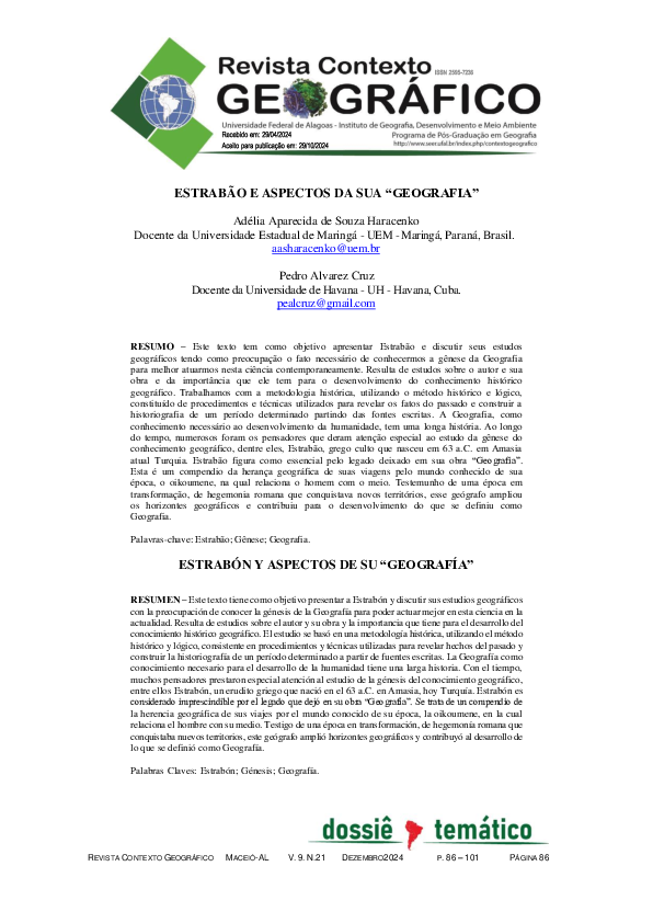 (PDF) ESTRABÃO E ASPECTOS DA SUA “GEOGRAFIA”