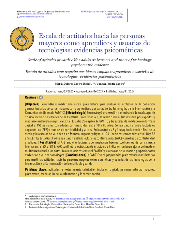 (PDF) Escala de actitudes hacia las personas mayores como aprendices y usuarias de tecnologías ...