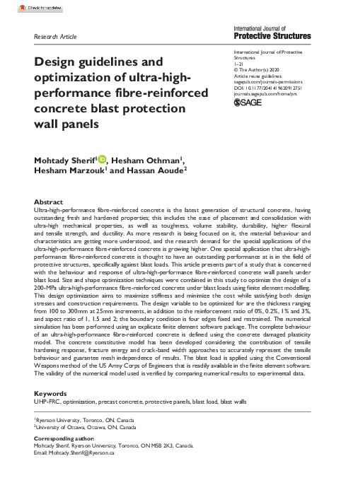 (PDF) Design guidelines and optimization of ultra-high-performance ...