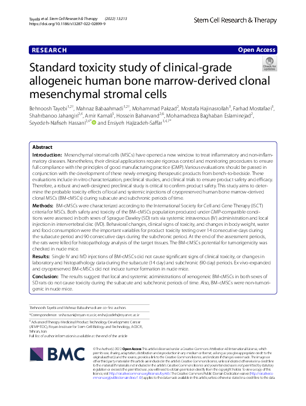 (PDF) Standard toxicity study of clinical-grade allogeneic human bone ...