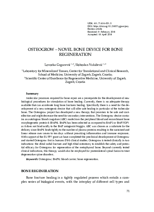 (PDF) OSTEOGROW – novel bone device for bone regeneration
