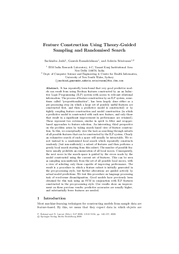 (PDF) Feature Construction Using Theory-Guided Sampling and Randomised ...