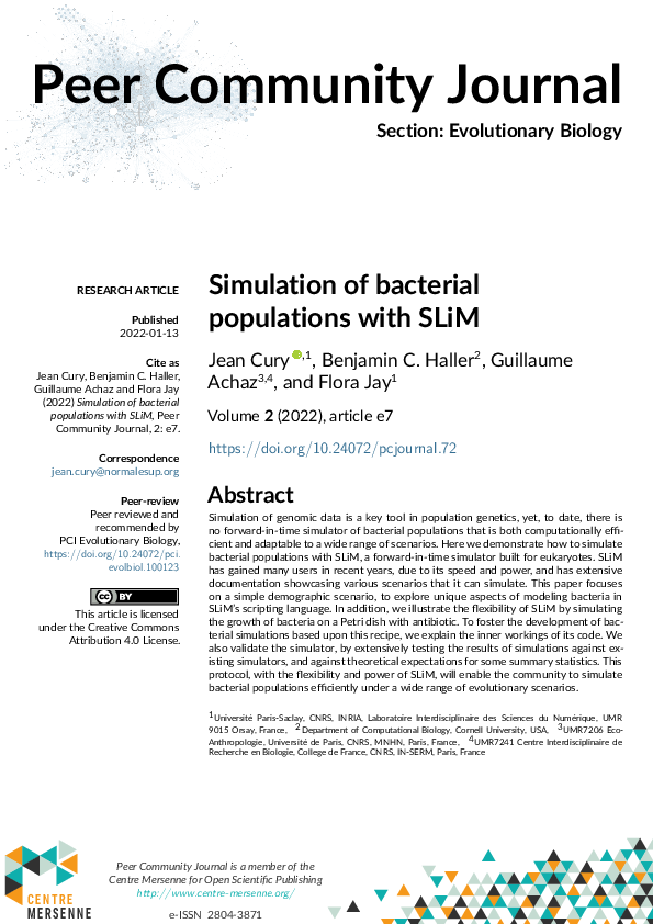 (PDF) Bacterial Population Simulation Using SLiM