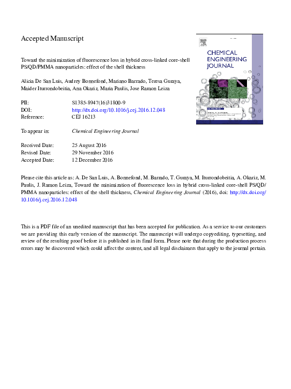 (PDF) Toward the minimization of fluorescence loss in hybrid cross ...