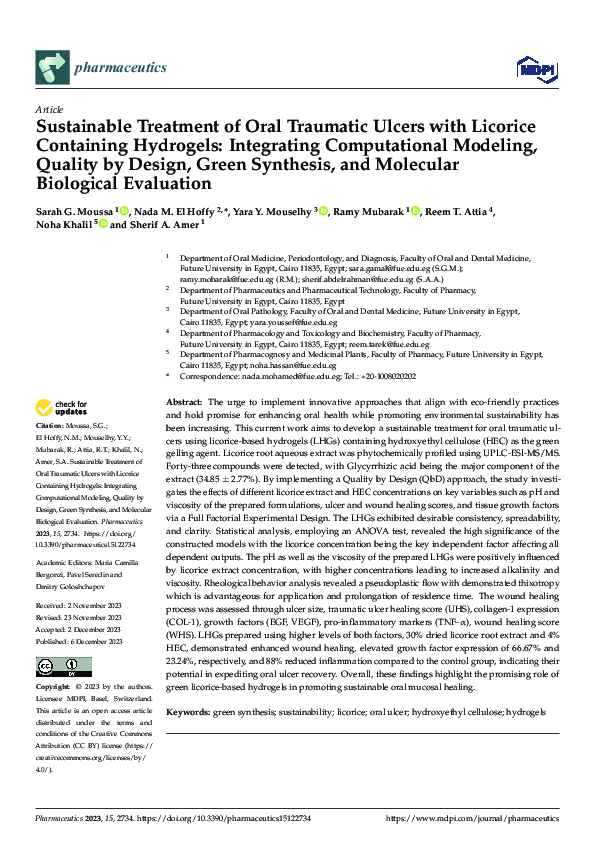 (PDF) Sustainable Treatment of Oral Traumatic Ulcers with Licorice ...