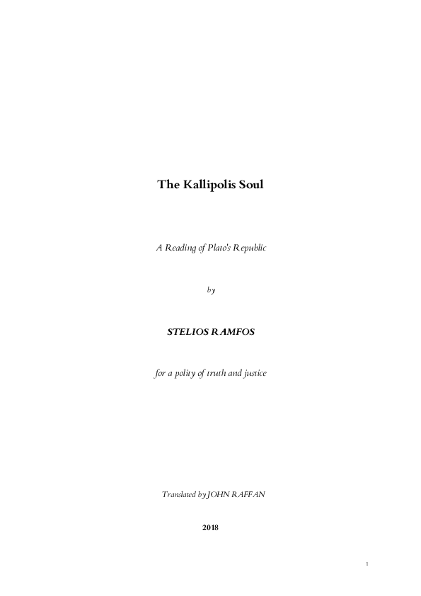 (PDF) The Kallipolis Soul A Reading of Platos