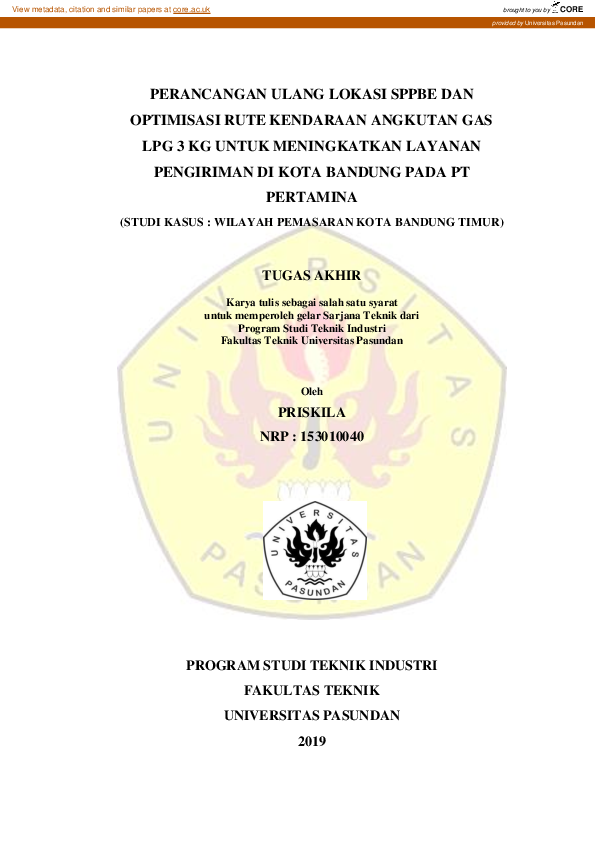 (PDF) Perancangan Ulang Lokasi Sppbe Danoptimisasi Rute Kendaraan ...