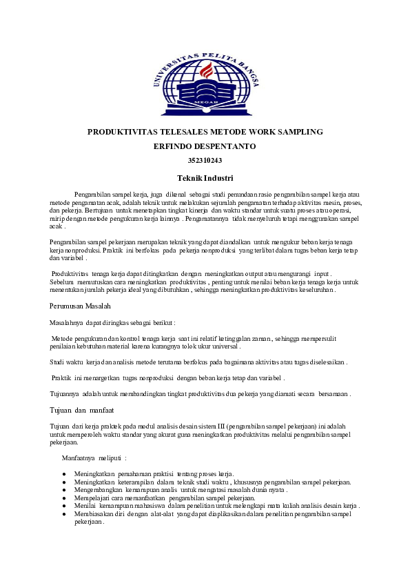 (PDF) Work Sampling erfindo