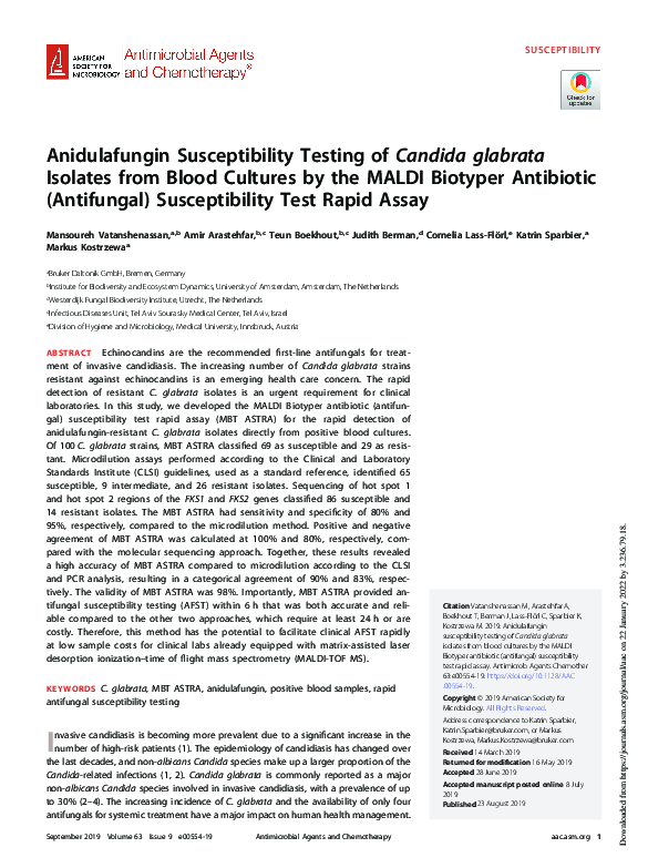 (PDF) Anidulafungin Susceptibility Testing of Candida glabrata Isolates ...
