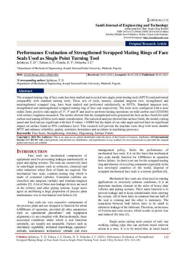 (PDF) Performance Evaluation of Strengthened Scrapped Mating Rings of ...