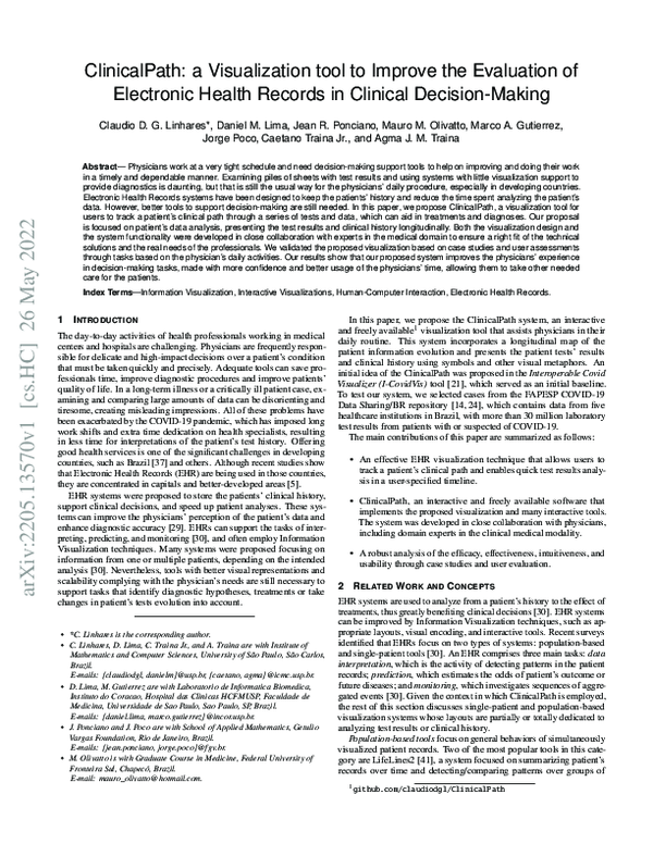 (PDF) ClinicalPath: a Visualization tool to Improve the Evaluation of ...