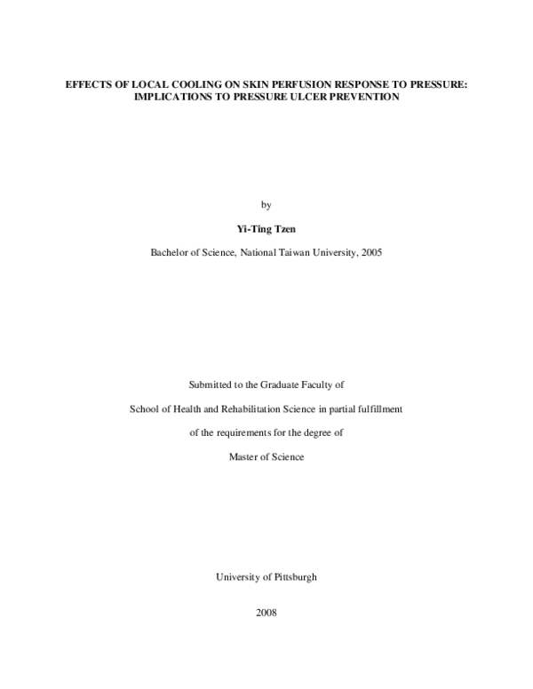 (PDF) Effects of local cooling on sacral skin perfusion response to ...