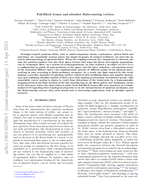 (PDF) Ultrafast topology shaping by a Rabi-oscillating vortex