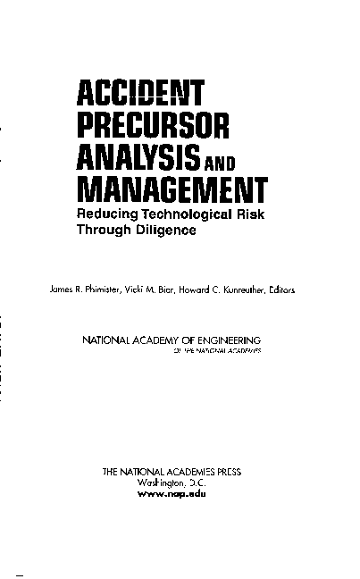 (PDF) Accident Precursor Analysis and Management: Reducing ...
