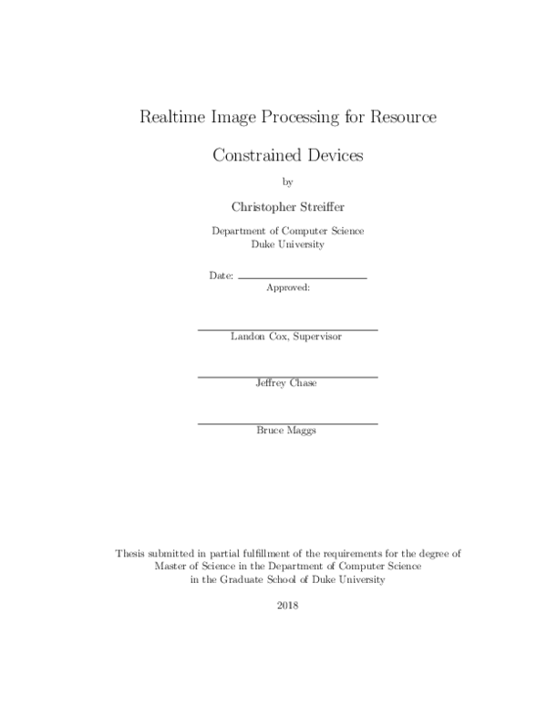 (PDF) Realtime Image Processing for Resource Constrained Devices