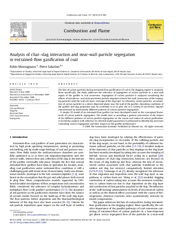 (PDF) Analysis of char–slag interaction and near-wall particle segregation in entrained-flow ...