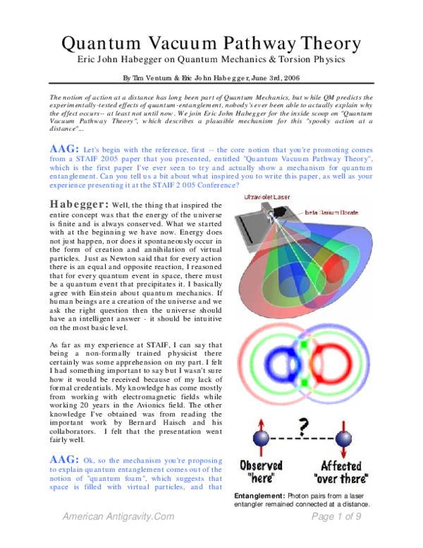 (PDF) Quantum Vacuum Pathway Theory