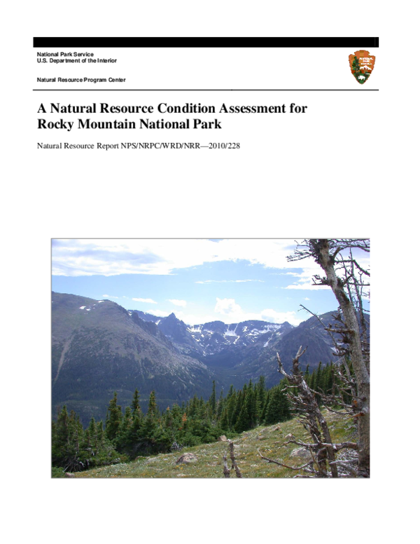 (PDF) A Natural Resource Condition Assessment for Rocky Mountain ...