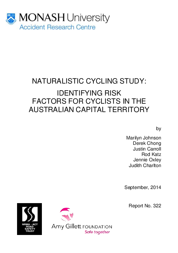 (PDF) Naturalistic cycling study: identifying risk factors for cyclists ...