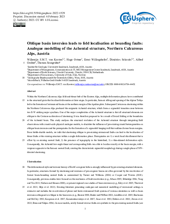 (PDF) Oblique basin inversion leads to fold localisation at bounding ...