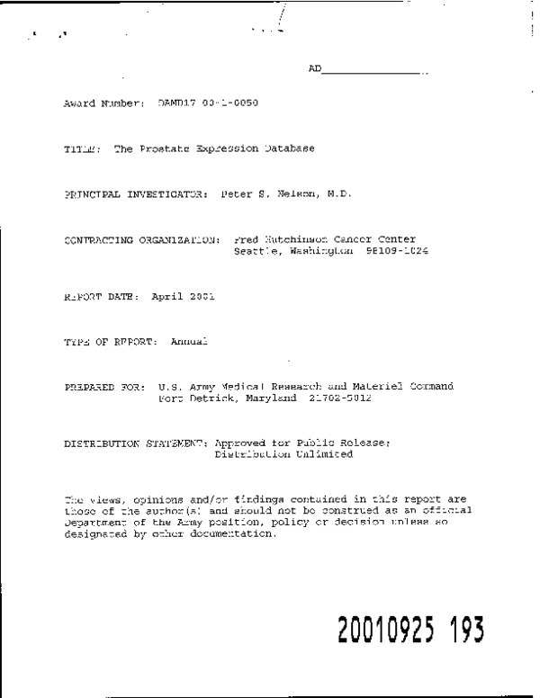 (PDF) The Prostate Expression Database