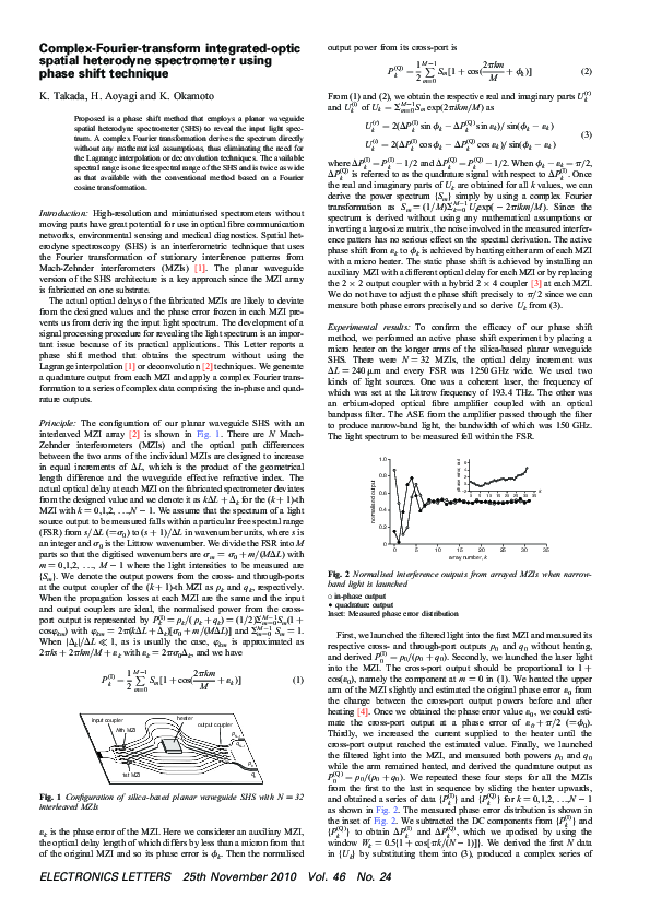 (PDF) Complex-Fourier-transform integrated-optic spatial heterodyne ...