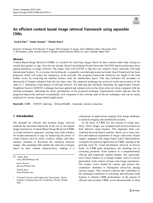 (PDF) An efficient content based image retrieval framework using separable