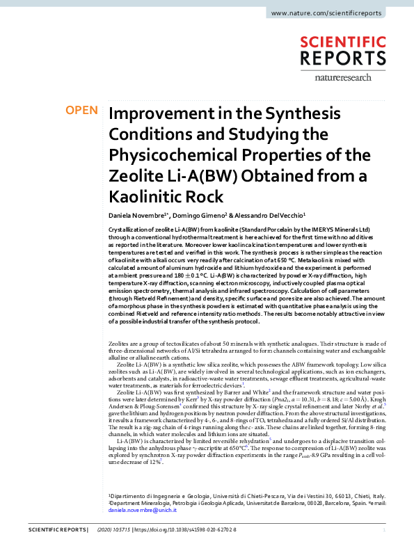(PDF) Improvement in the synthesis conditions and characterizations of ...