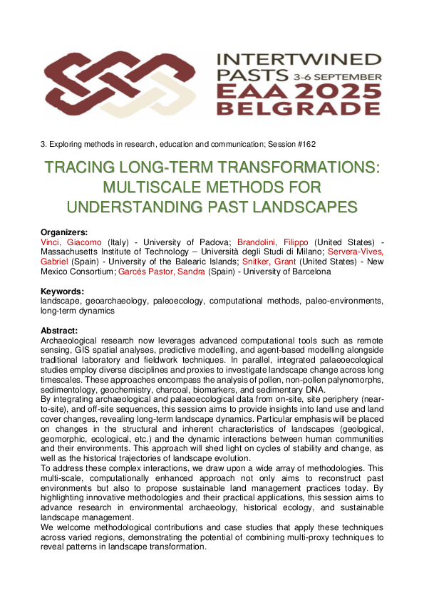 (PDF) TRACING LONG-TERM TRANSFORMATIONS: MULTISCALE METHODS FOR UNDERSTANDING PAST LANDSCAPES