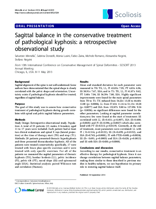 (PDF) Sagittal balance in the conservative treatment of pathological ...