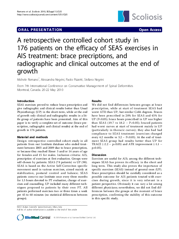 (PDF) A retrospective controlled cohort study in 176 patients on the ...