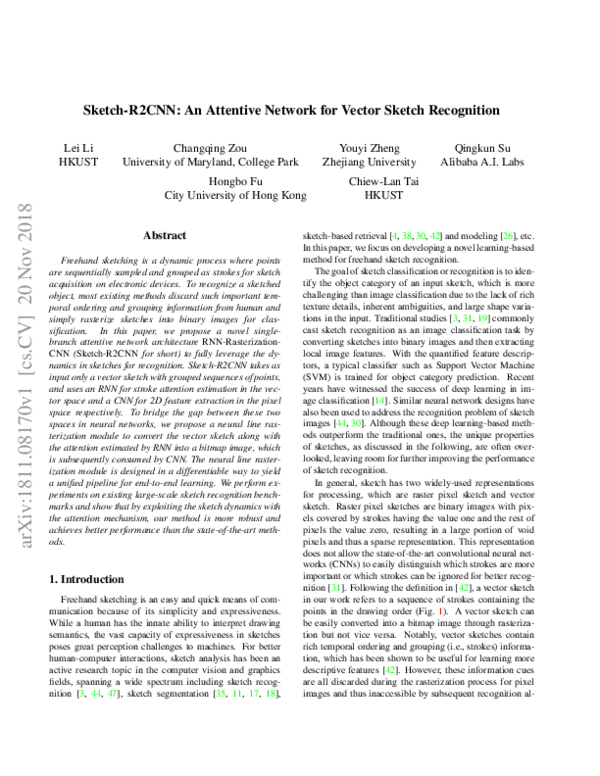 (PDF) Sketch-R2CNN: An Attentive Network for Vector Sketch Recognition