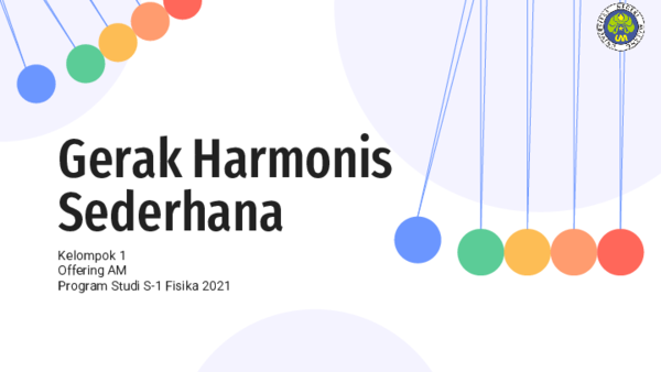 (PDF) Presentasi Getaran Harmonik Sederhana_ Mata Kuliah Getaran dan Gelombang