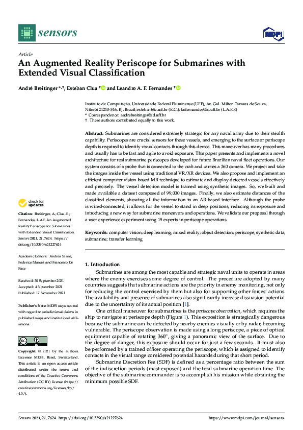 (PDF) An Augmented Reality Periscope for Submarines with Extended ...